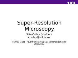 Super-resolution introduction lecture 2019-2020