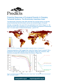 The Biodiversity Intactness Index (February 2020)