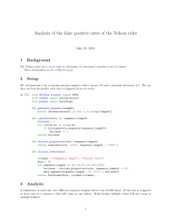 Nelson rules failure analysis
