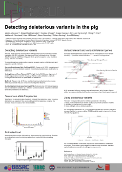 Genetic variation in recombination rate in the pig (poster for ...