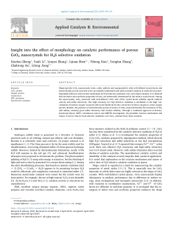 Insight into the effect of morphology on catalytic performance of ...