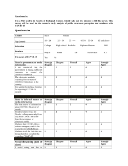 Questionnaire for analyzing situational awareness through public ...