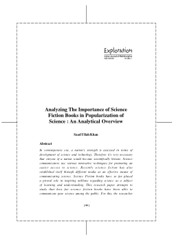 Analyzing the Importance of Science Fiction Books in popularization of ...