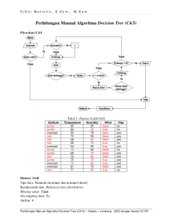Perhitungan Manual Algoritma Decision Tree (C4.5)