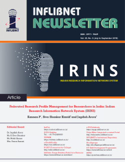 Federated Research Profile Management for Researchers in India: Indian ...