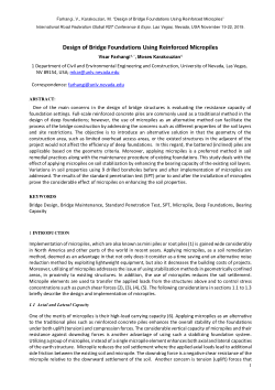 Design of Bridge Foundations Using Reinforced Micropiles