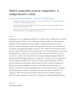 Matrix materials used in composites: A comprehensive study