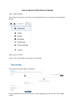 How to add your Profile Picture to Moodle Guide