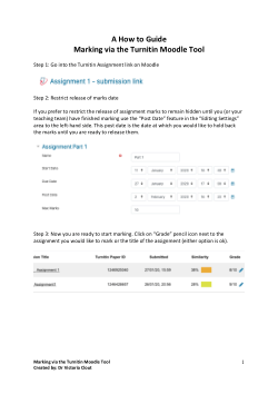 A How-to Guide Marking using the Turnitin Assignment Marking Tool