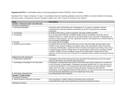Supplemental File 3. Consolidated Criteria for Reporting Qualitative ...