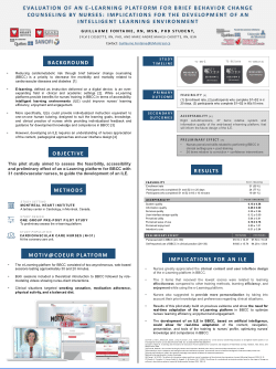 Evaluation of an e-learning platform for brief behavior change ...