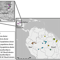 Map of collection sites and population clusters