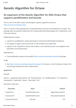 A parallel genetic algorithm package for GNU Octave