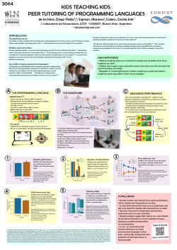 Kids Teaching Kids: Peer Tutoring of programming languages.