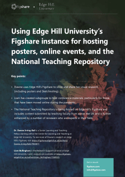 Using Edge Hill University’s Figshare instance for hosting posters ...