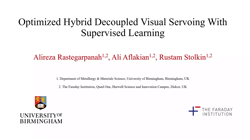 Optimized Hybrid Decoupled Visual Servoing simulation and code