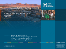 CASL VERA Infrastructure - TriBITS