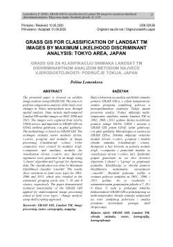 GRASS GIS for classification of Landsat TM images by maximum likelihood ...