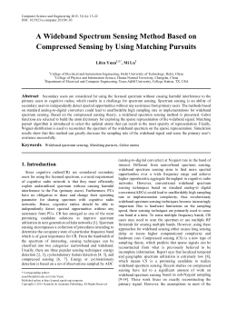 A Wideband Spectrum Sensing Method Based on Compressed Sensing by Using Matching Pursuits