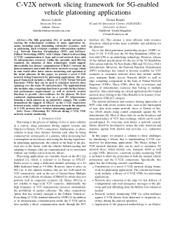 C-V2X network slicing framework for 5G-enabled vehicle platooning ...