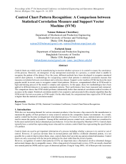Control Chart Pattern Recognition: A Comparison between Statistical Correlation Measure and ...