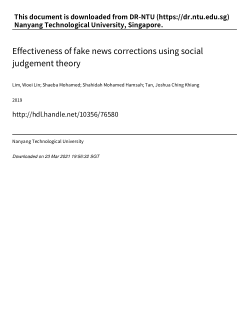 Effectiveness of fake news corrections using social judgement theory