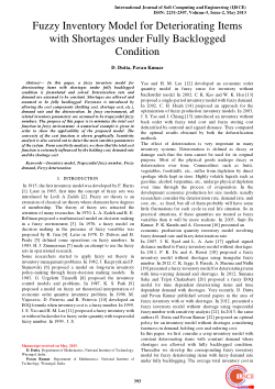 [4] Fuzzy Inventory Model for Deteriorating Items with Shortages under ...