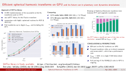 Efficient spherical harmonic transforms on GPU