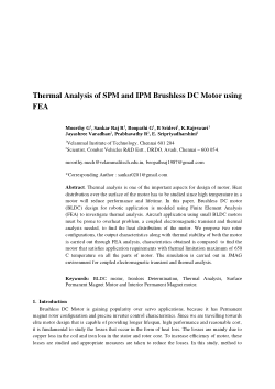 Thermal Analysis of SPM and IPM Brushless DC Motor using FEA _ IOP ...