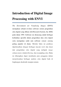 [Book] - Introduction of Digital Image Processing with ENVI