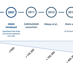 A timeline of genome wide association studies (GWAS) in cardiovascular ...