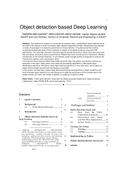 Object detection based Deep Learning
