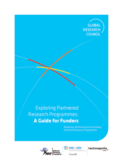 Exploring Partnered Research Programs: A Guide for Funders