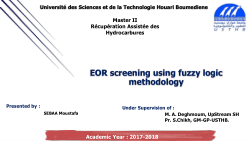 EOR Screening Using Fuzzy Logic Methodology