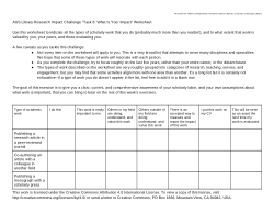 AUS Library Research Impact Challenge “Task 8: What Is Your Impact ...
