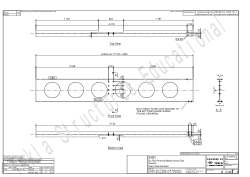 Technical Drawing of the Cellular Beam Structural (CBS) system prototype.