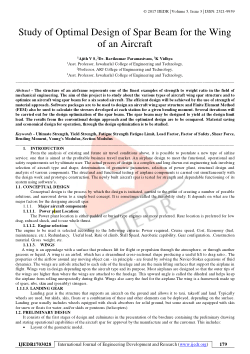 Study of Optimal Design of Spar Beam for the Wing