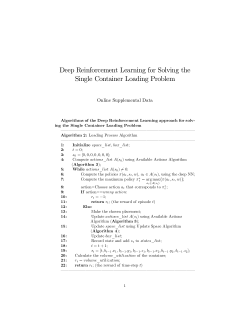 Online Supplemental Data : "Deep Reinforcement Learning for Solving the ...