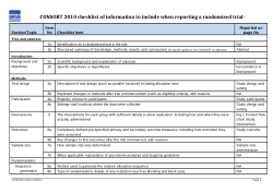 CONSORT Checklist