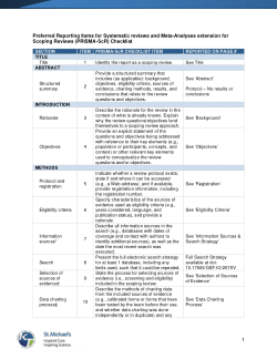Protocol - PRISMA-SCR Checklist