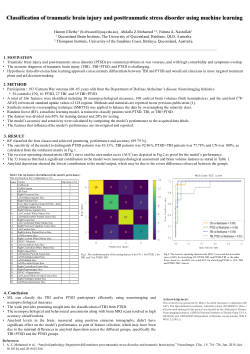 Classification of traumatic brain injury and posttraumatic stress disorder using machine learning