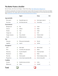 The Better Posters checklist