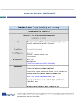 Lesson Plan - Building Digital Capabilities