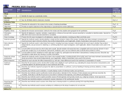Prisma checklist and flow diagram