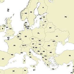 Species distribution of nine European tree species