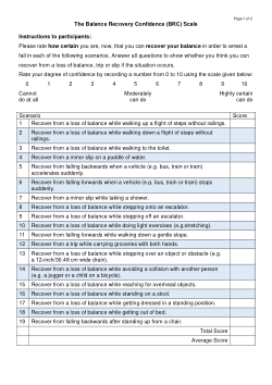 The Balance Recovery Confidence Scale