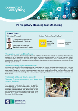 Participatory Housing Manufacturing