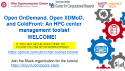 PEARC22 HPC Center Toolset Tutorial