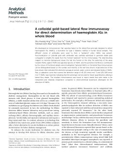 A colloidal gold-based lateral flow immunoassay for direct ...
