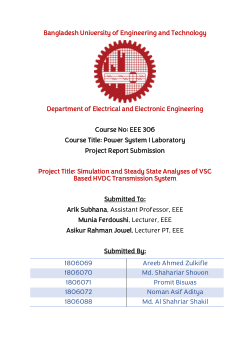 Simulation and Steady State Analyses of VSC Based HVDC Transmission System